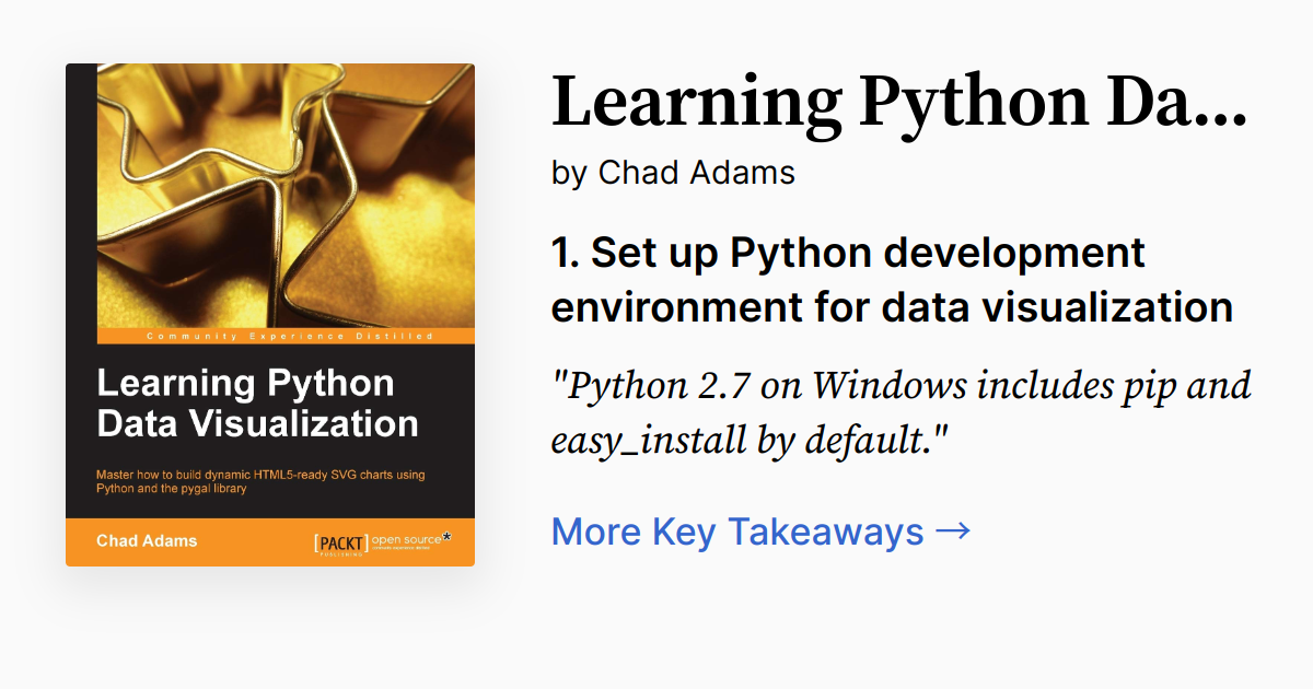 Learning Python Data Visualization | Summary, Quotes, Audio Learning Python Data Visualization | Summary, Quotes, Audio