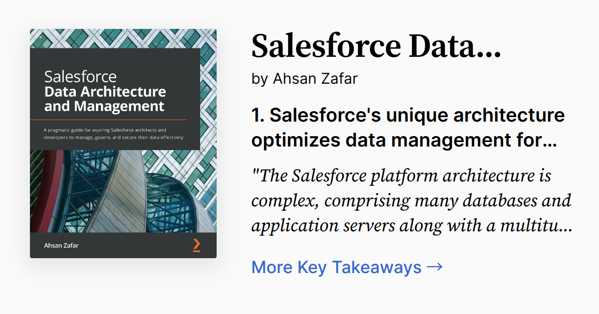Salesforce Data Architecture And Management Summary Quotes Faq Audio
