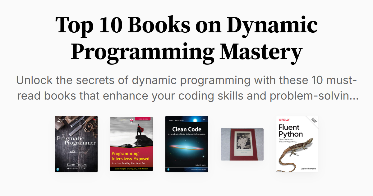 Top 10 Books on Dynamic Programming Mastery | Summary & Audio